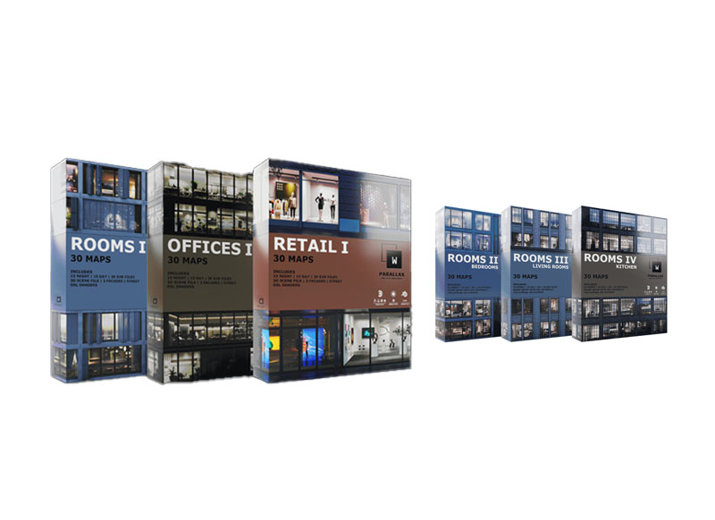 Gumroad – WParallax Bundle 1 And 2 One-Click-Interiors For Archviz