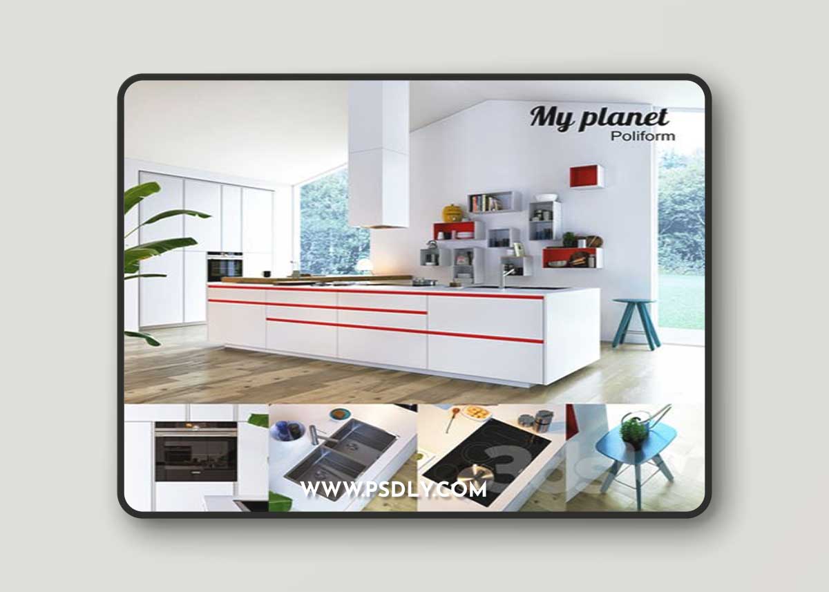 Kitchen Poliform Varenna My Planet 3 - 3D Models