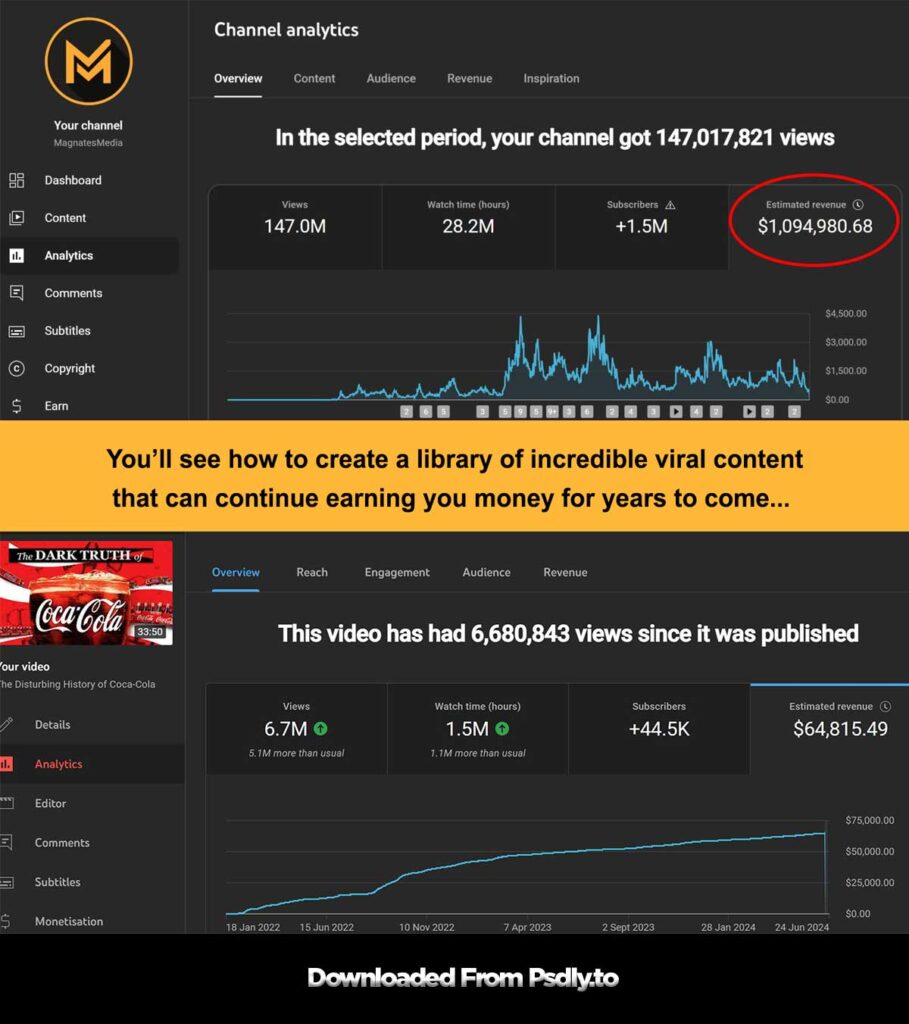 MagnatesMedia – The Double YouTube Millionaire System (Youtube Course)