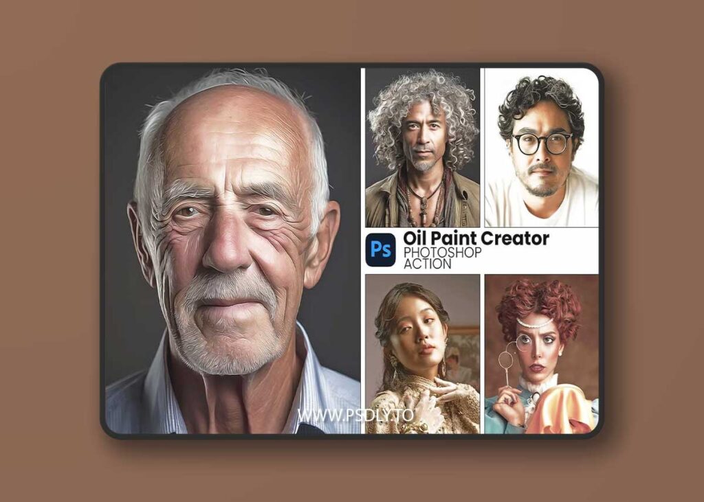 Creativemarket - Oil Paint Creator Photoshop Action 287302643