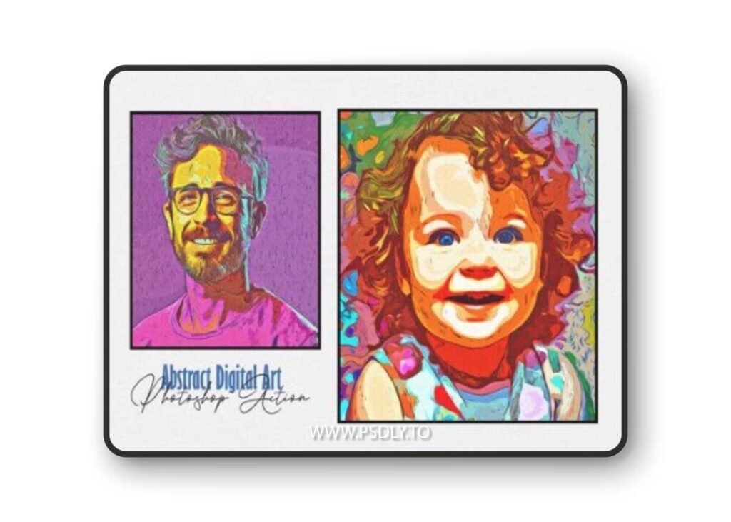 Abstract Digital Art Photoshop Action