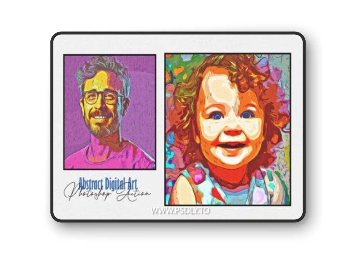 Abstract Digital Art Photoshop Action