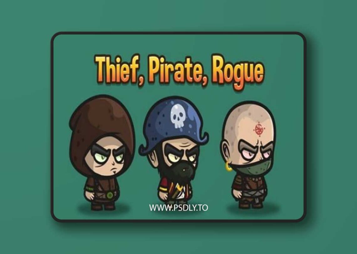 Craftpix - Thief, Pirate, Rogue Chibi 2D Game Sprites