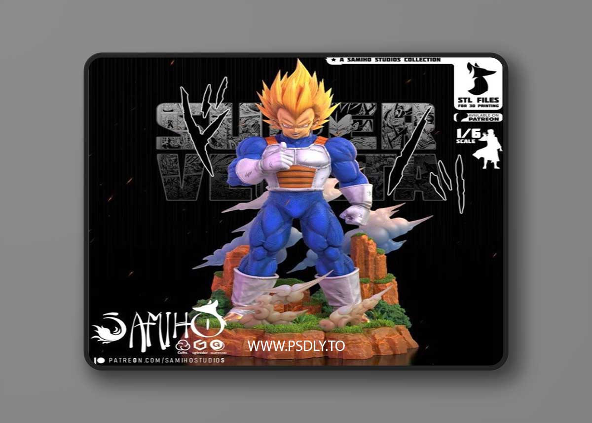 Samiho Studios – Super Vegeta – 3D Print Model STL