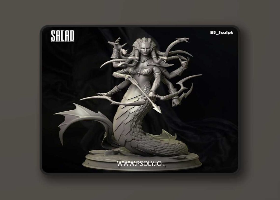 BS-Sculpt Bulat – The Lady Naga – 3D Print Model STL
