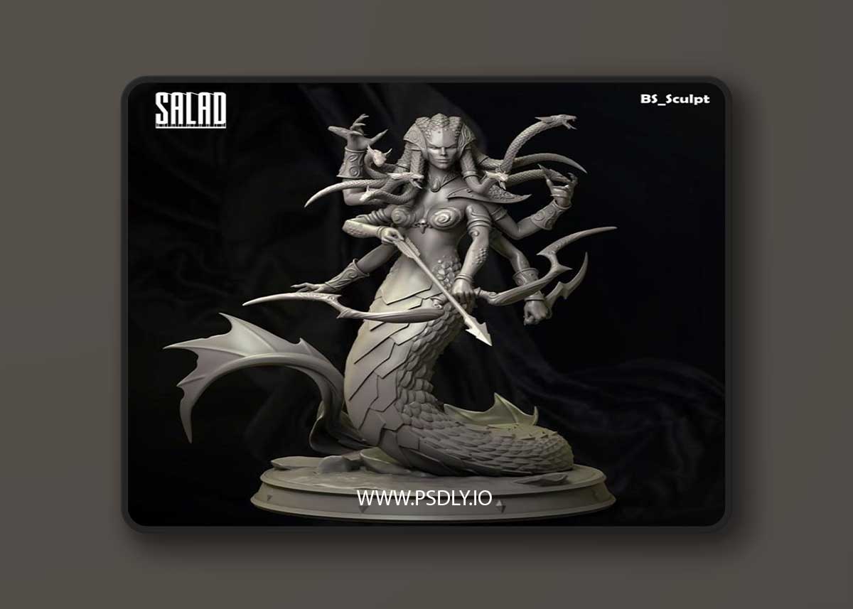 BS-Sculpt Bulat – The Lady Naga – 3D Print Model STL