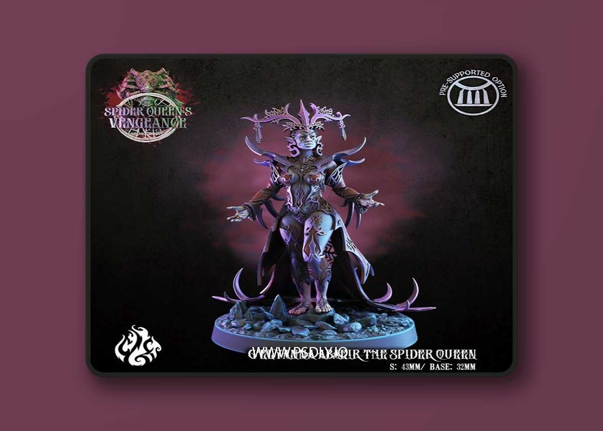 Crippled God Foundry – G’elyanna Abaeir The Spider Queen – 3D Print ...