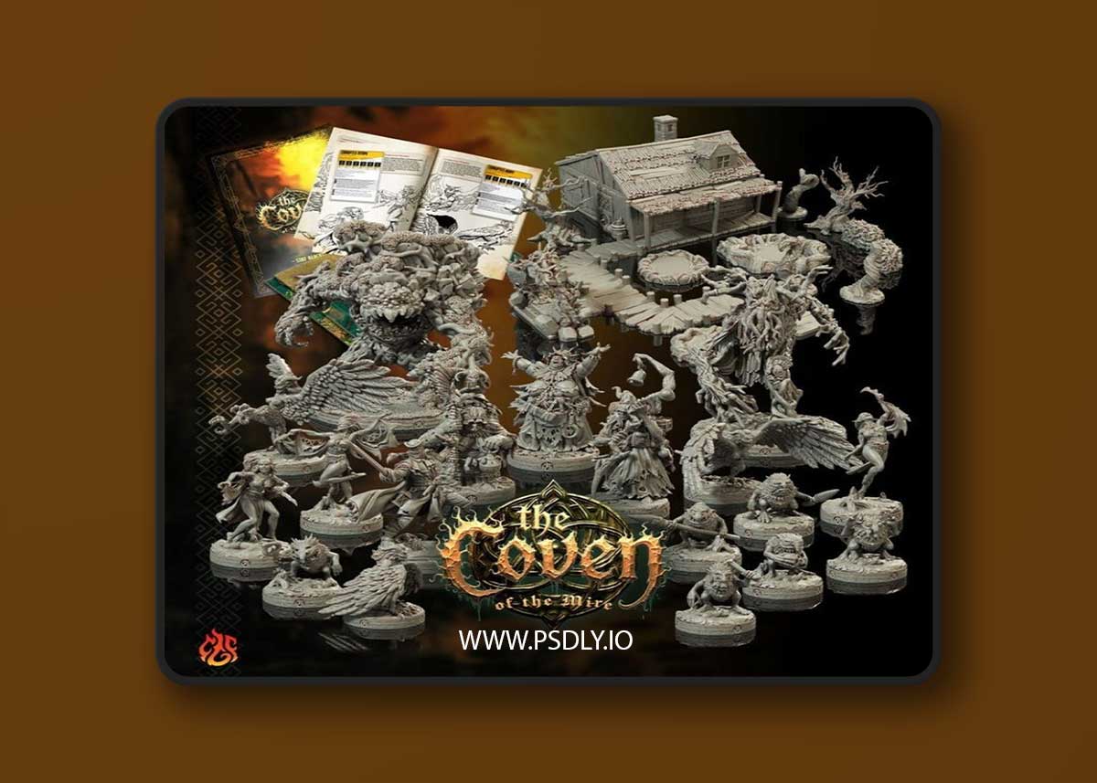 Crippled God Foundry – The Coven Of The Mire – 3D Print Model