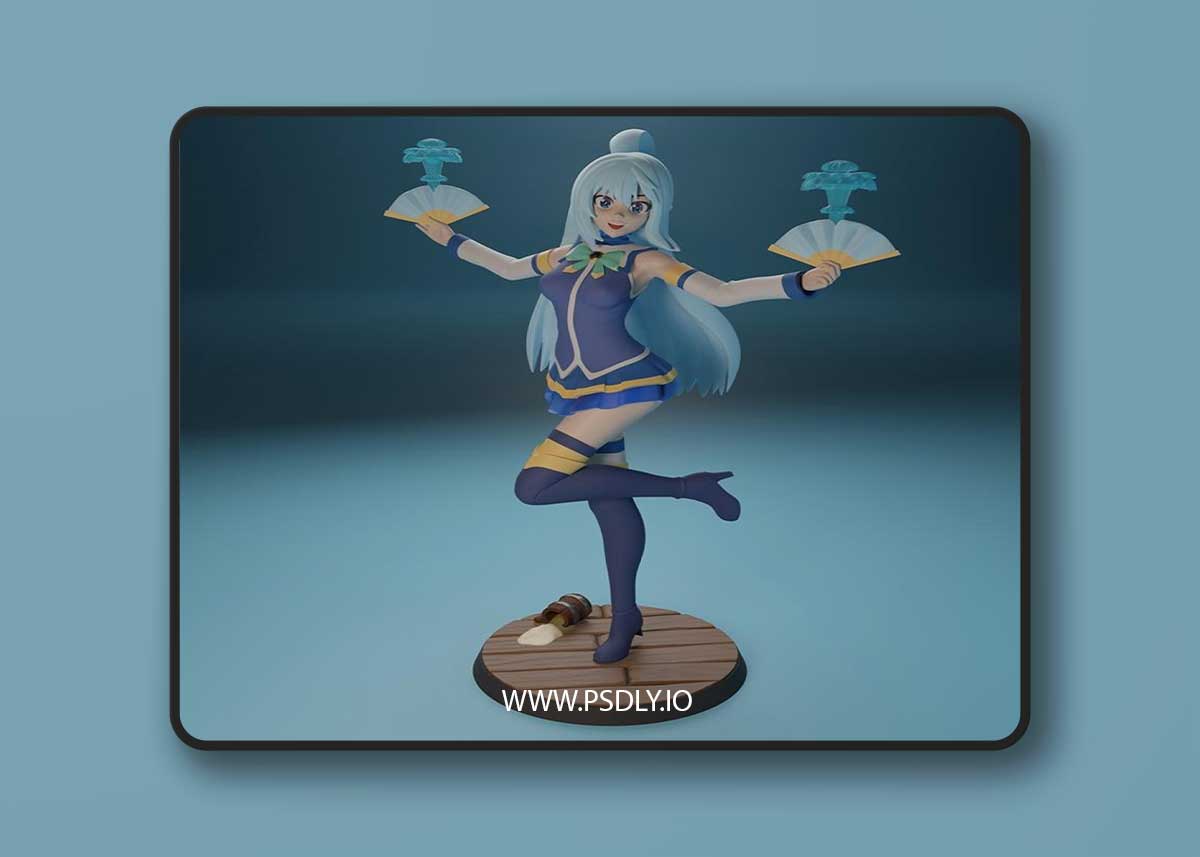 Funservice – Aqua From Konosuba Anime – 3D Print Model STL