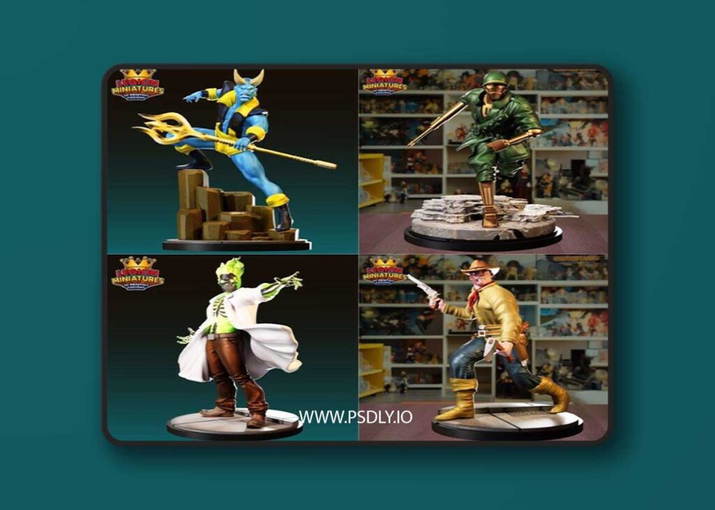 Legion Miniatures – Pack 8M – 3D Print Model STL