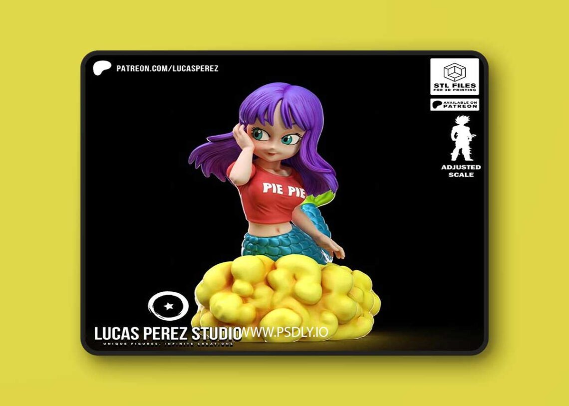 Lucas Perez – Pie Pie – Mermaid Chibi – 3D Print Model STL
