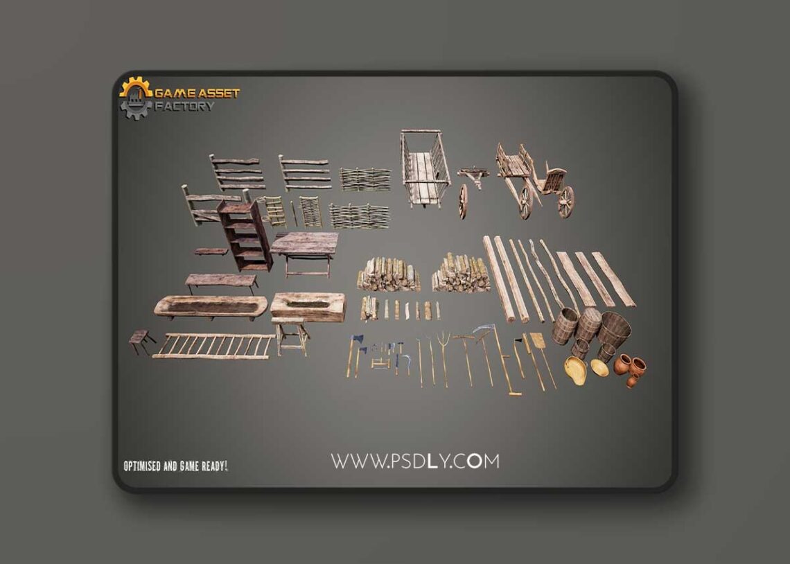 Medieval Props Vol 3 Farm (4.22 – 4.27 And 5.0 – 5.7) For Unreal Engine