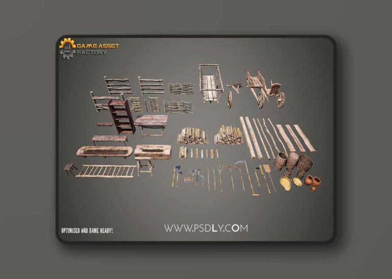 Medieval Props Vol 3 Farm (4.22 – 4.27 And 5.0 – 5.7) For Unreal Engine