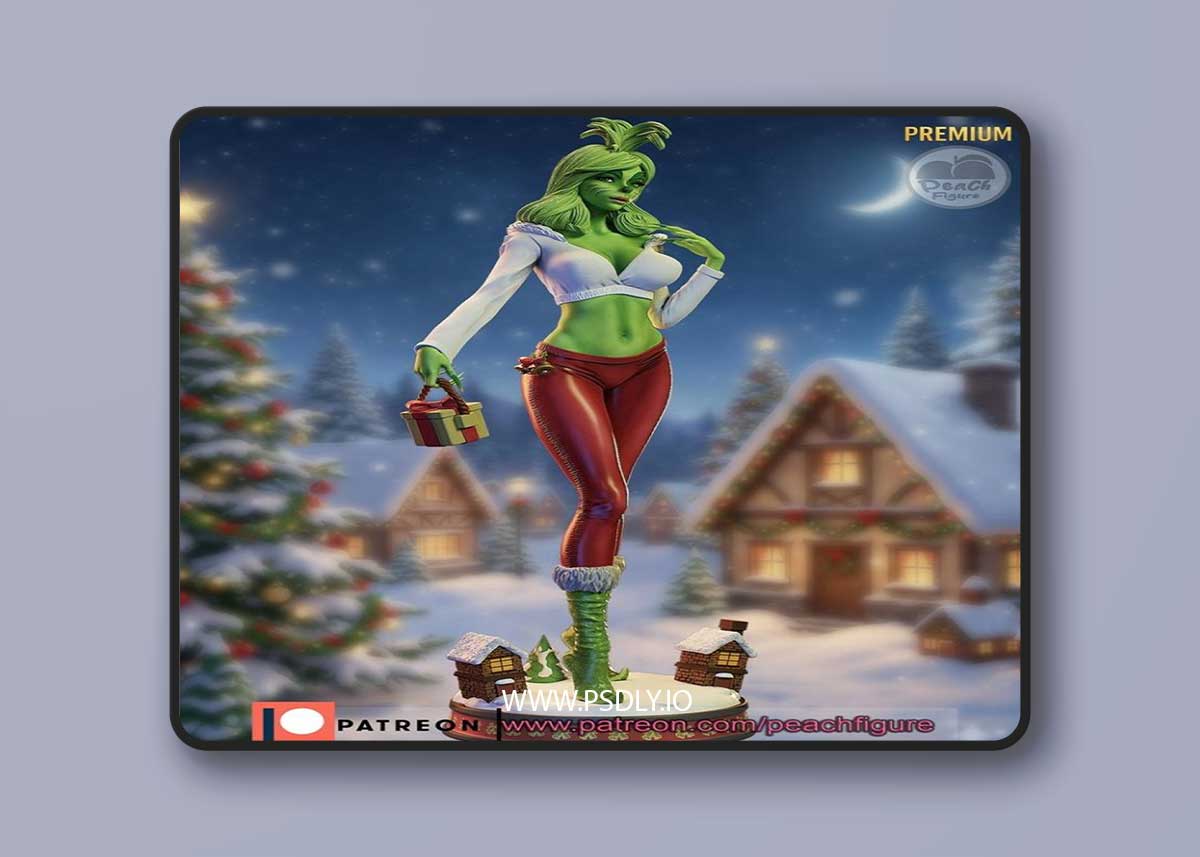 Peach Figure – Female Grinch – 3D Print Model STL