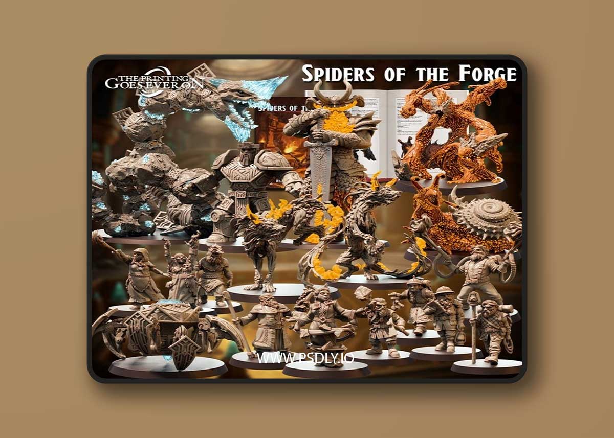 Printing Goes Ever On – Spiders Of The Forge – 3D Print Model