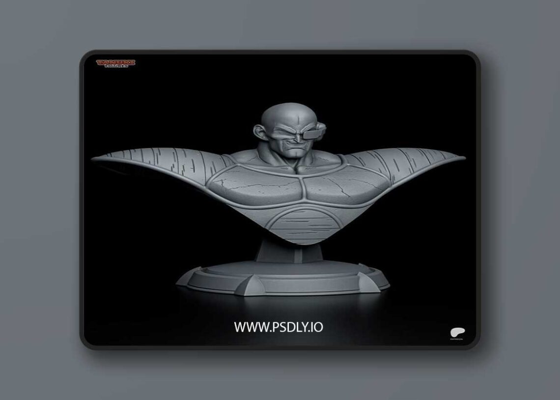Tanuki Figures – Nappa – Dragon Ball Z Bust – 3D Print Model STL