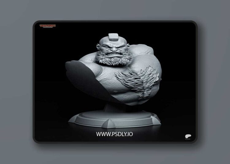 Tanuki Figures – Zangief – Street Fighter Bust – 3D Print Model STL