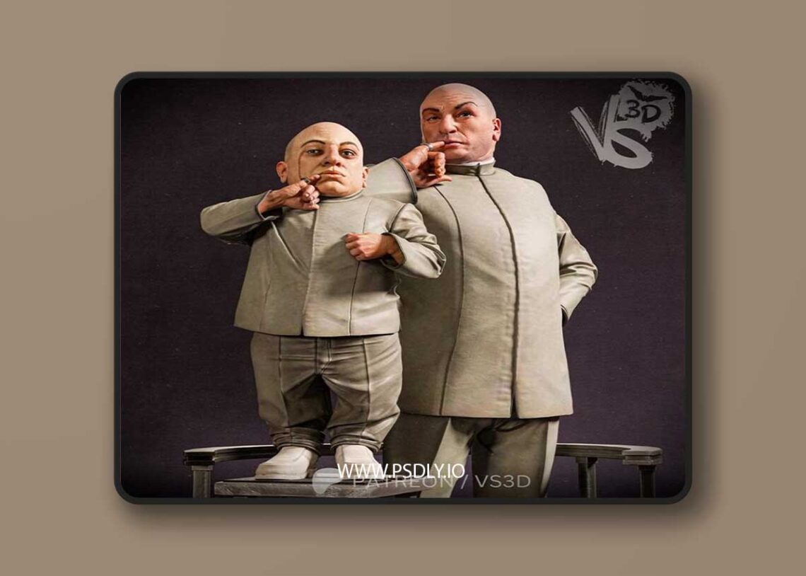 VS3D – Dr. Evil And Mini Me – 3D Print Model STL