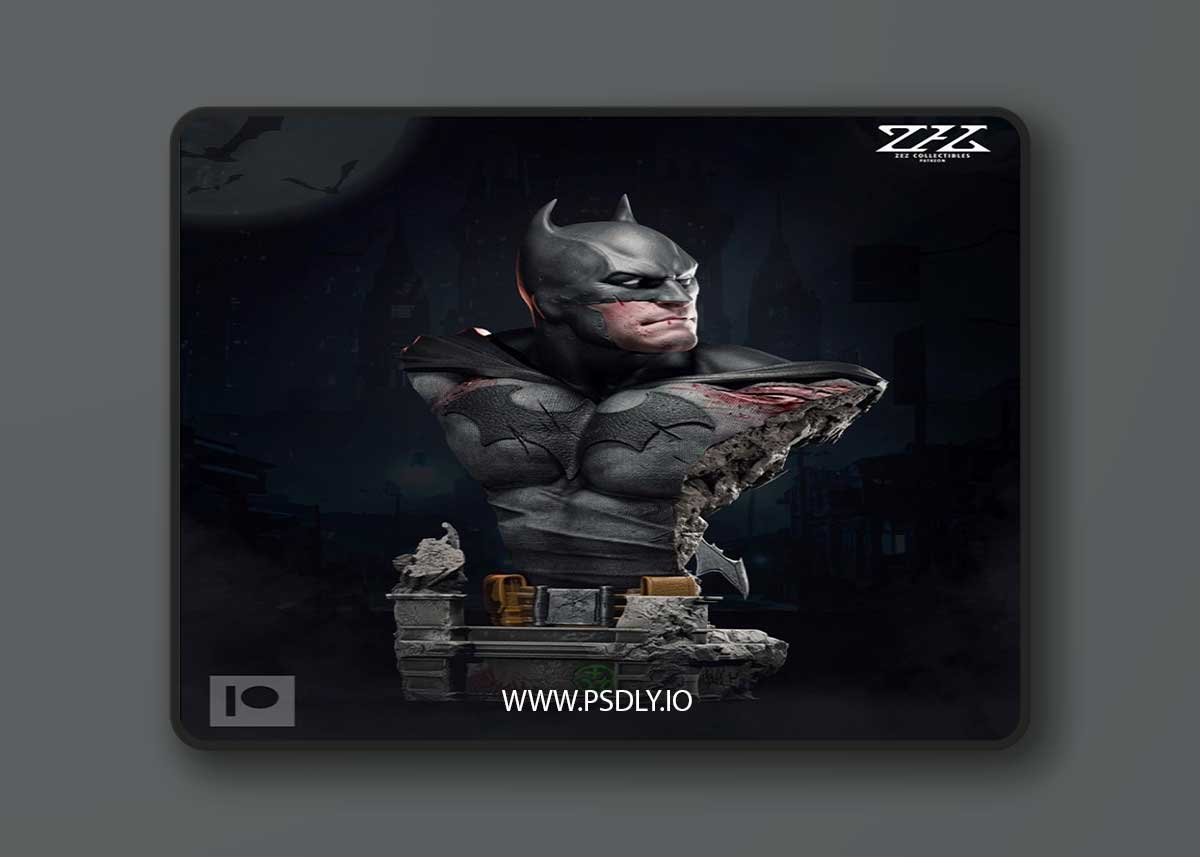 ZEZ Studios – Batman Bust – 3D Print Model
