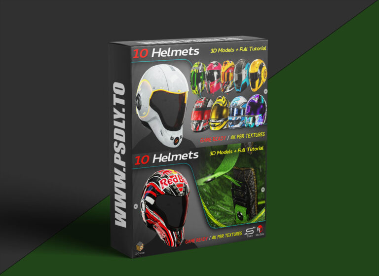 Artstation - 10 Helmets + Full Tutorial / 3D Models