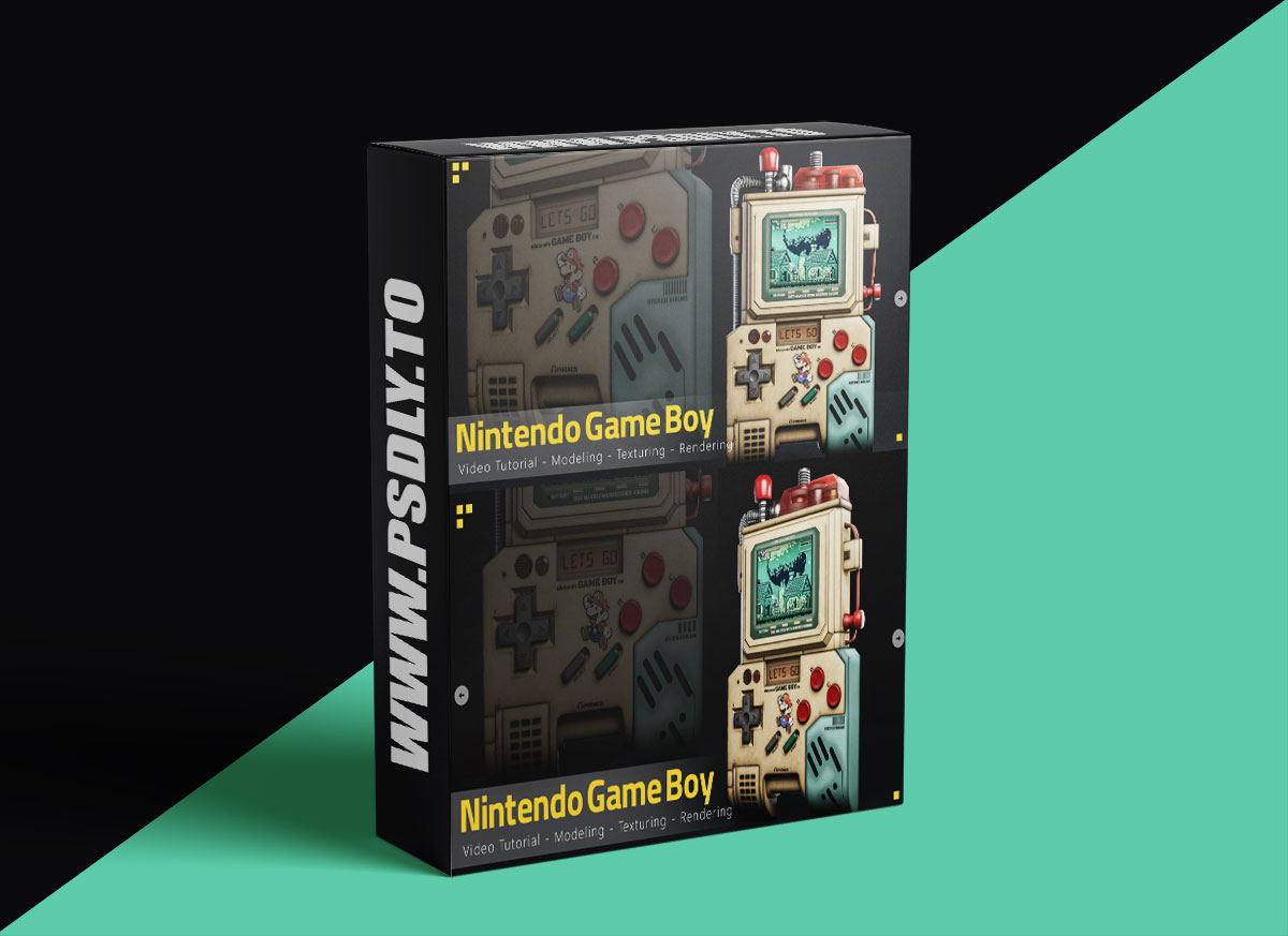 Artstation - Nintendo Game Boy - Tutorial Full Process