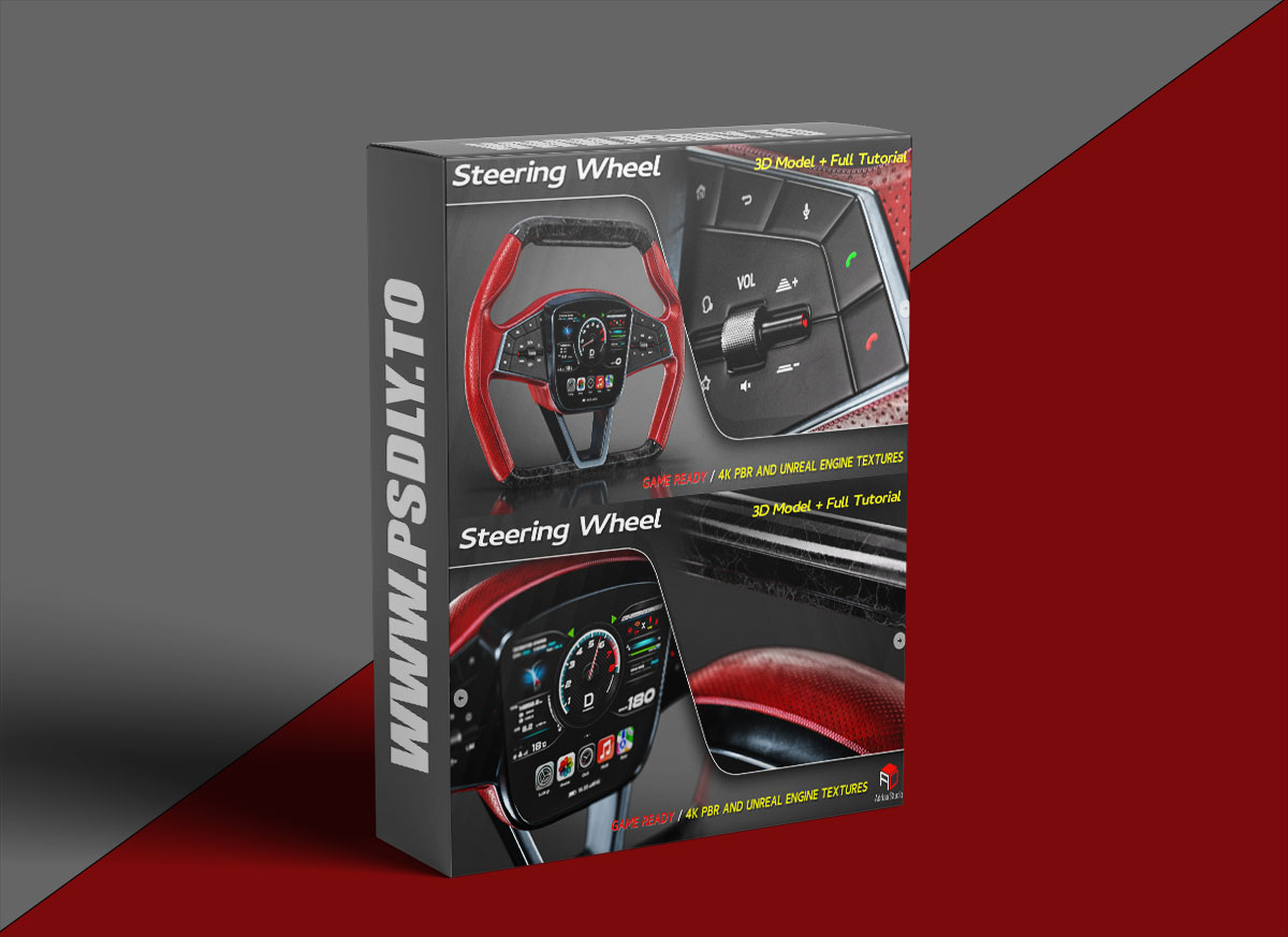 Artstation - Steering Wheel 3D Model + Full Tutorial