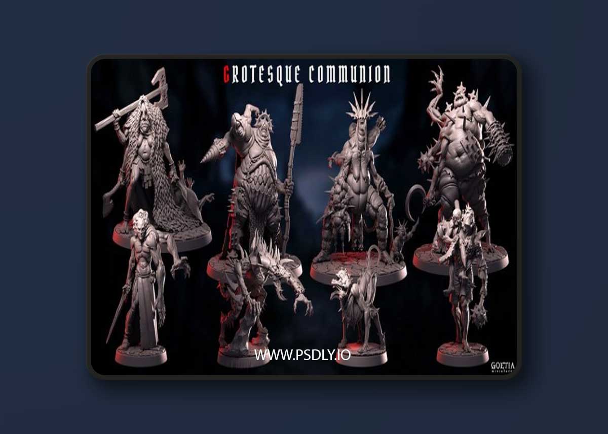 Goetia Miniatures – October 2025 – Grotesque Communion – 3D Print Model