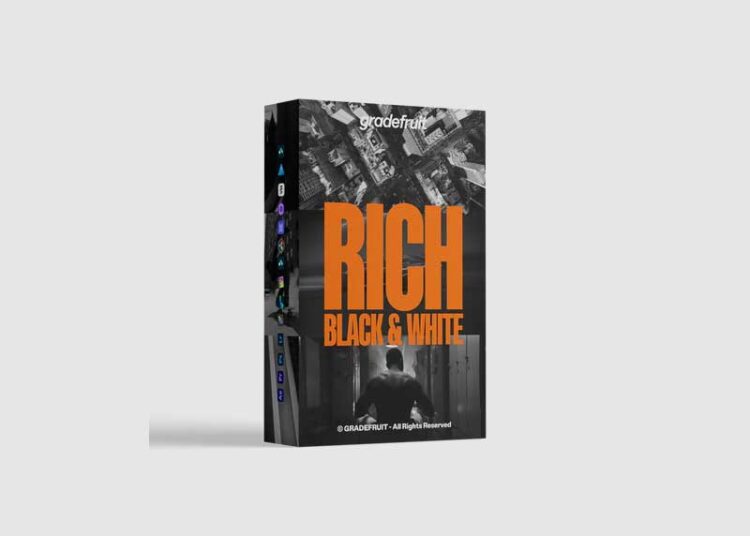 GradeFruit - Rich Black And White LUTs & LR Presets