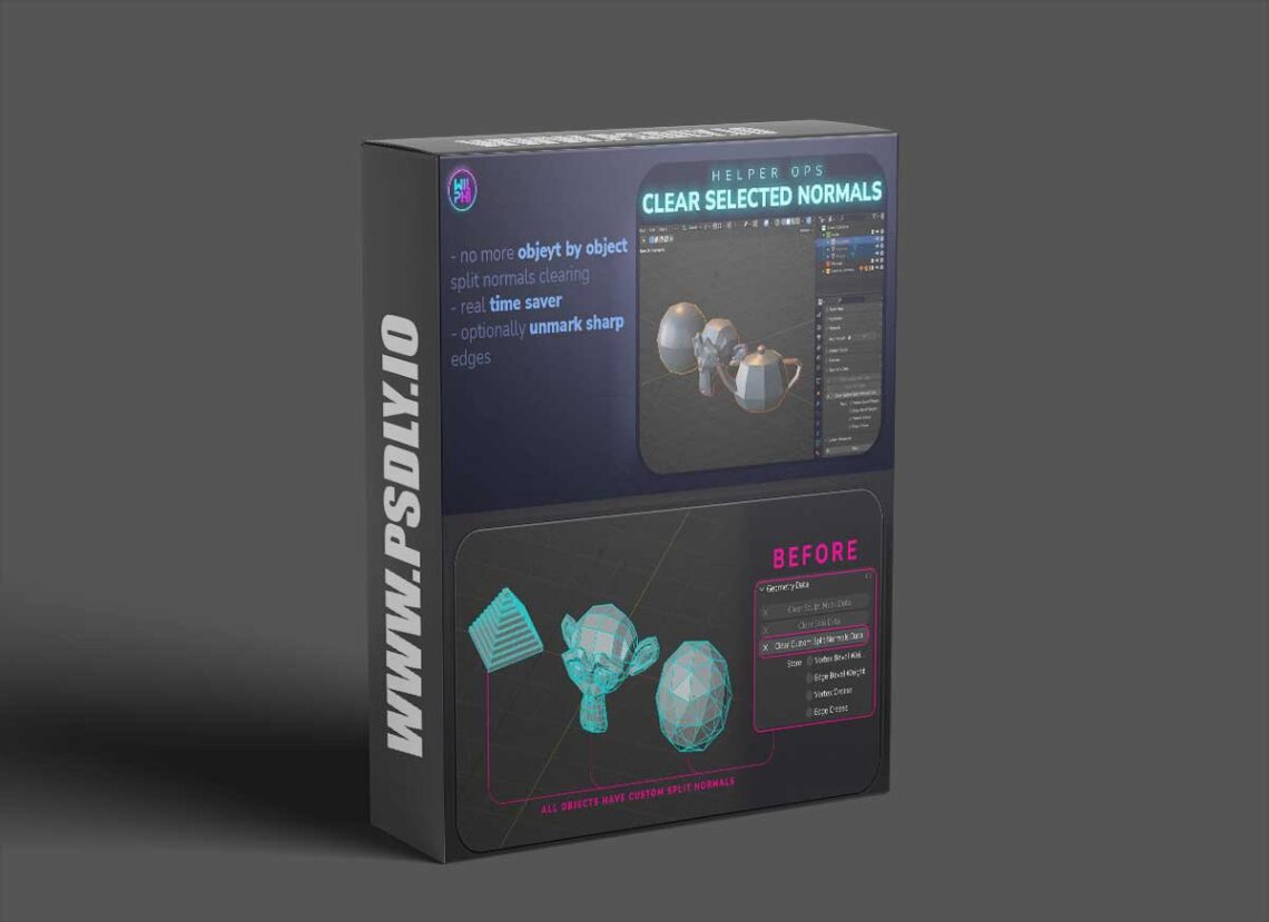 SuperhiveMarket - Helper Ops: Clear All Selected Custom Split Normals ...