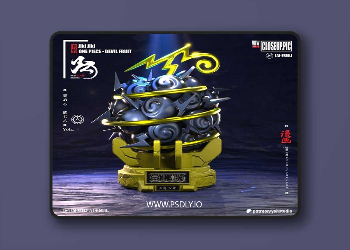 Jiki Jiki No Mi – Devil Fruits – One Piece – 3D Print Model STL