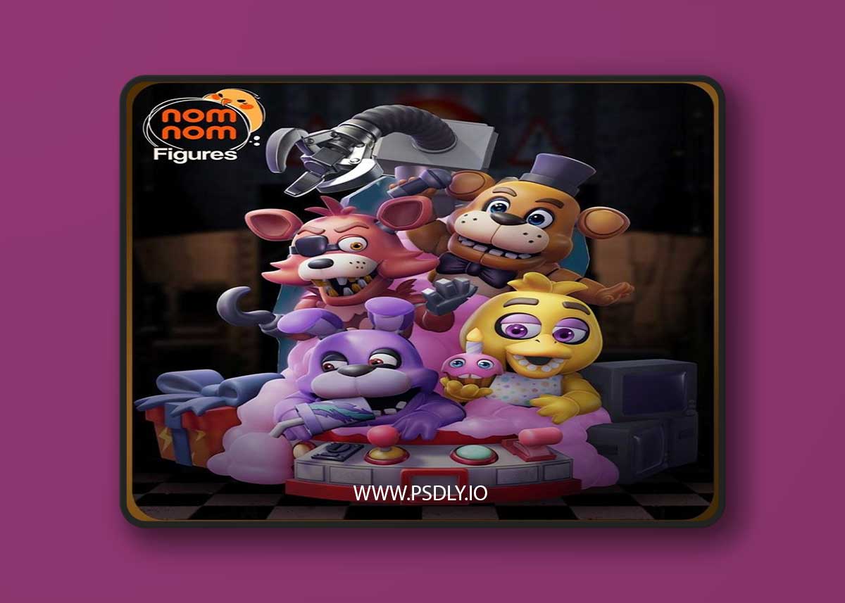 Nomnom Figures – Chibi Five Nights At Freddy’s – 3D Print Model STL