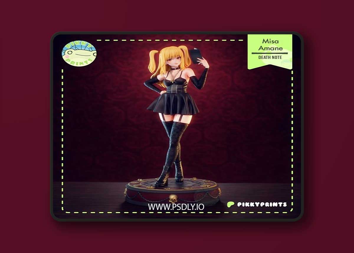 Pikky Prints – Death Note – Amane Misa – 3D Print Model STL