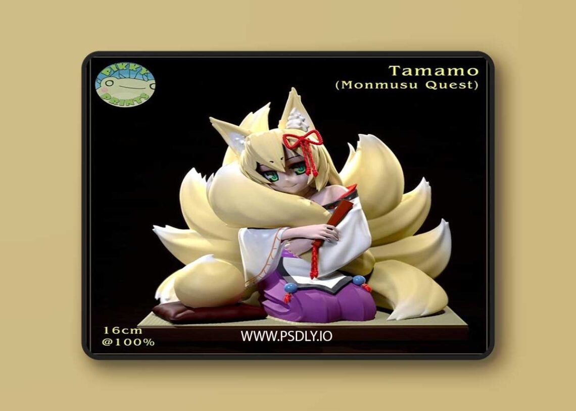 Pikky Prints – Tamamo – Monster Girl Quest (Monmusu) – 3D Print Model STL