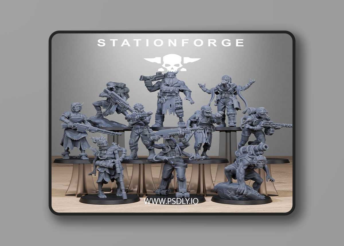 Station Forge – Corrupted Guard Abhumans – 3D Print Model