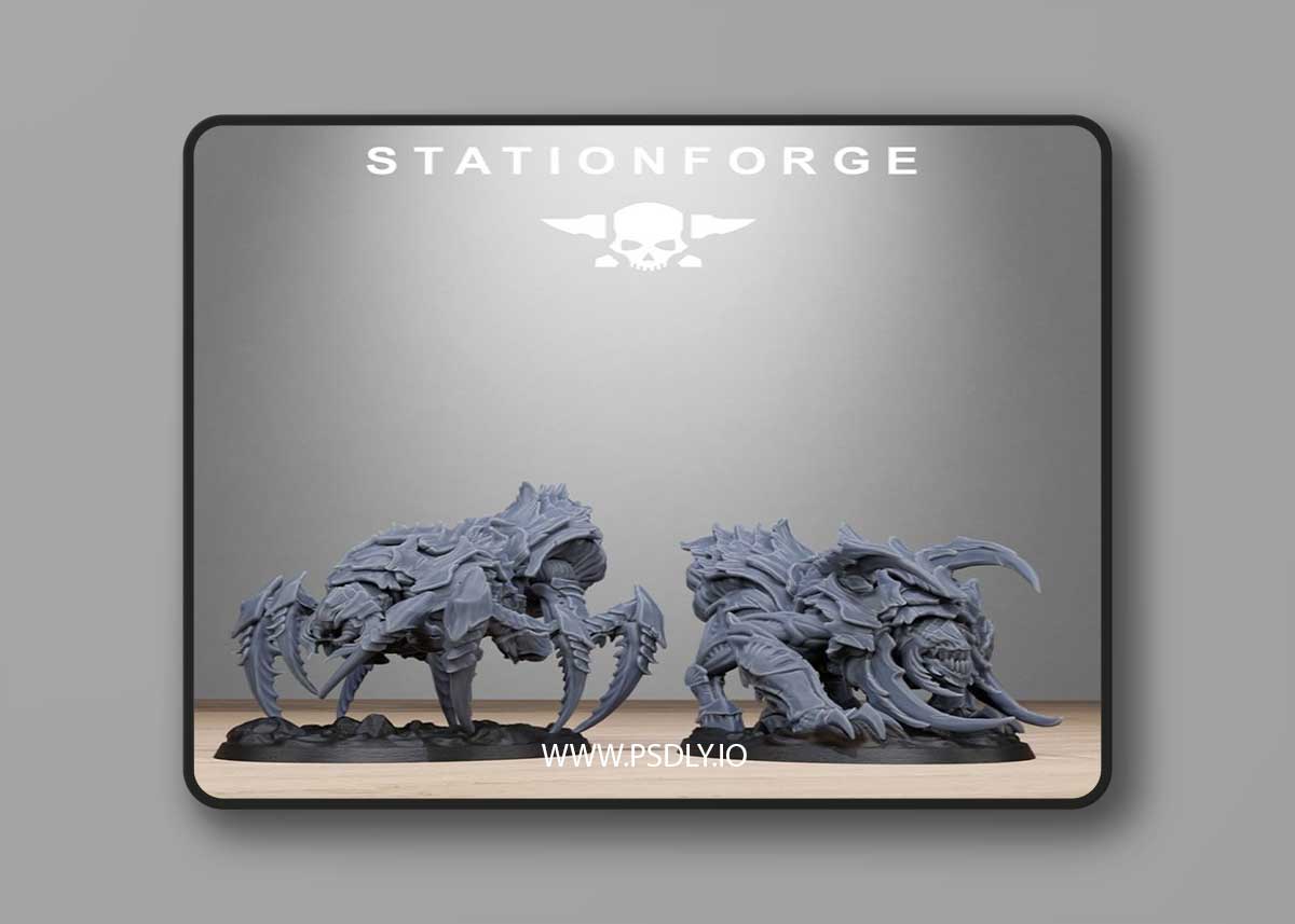 Station Forge – Xenarid Spider Beasts – 3D Print Model