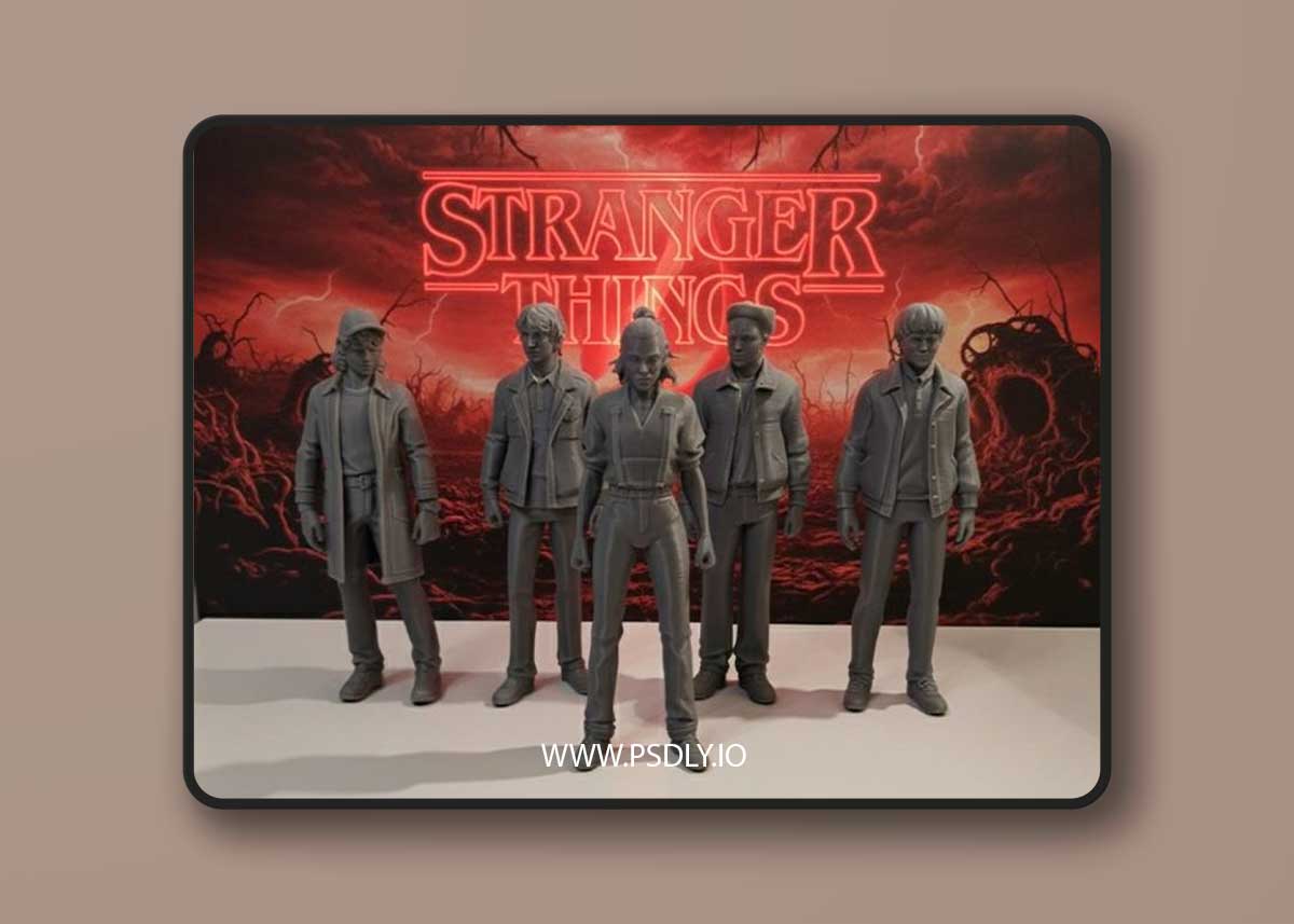 Stranger Things – High Detail Set – 3D Print Model STL
