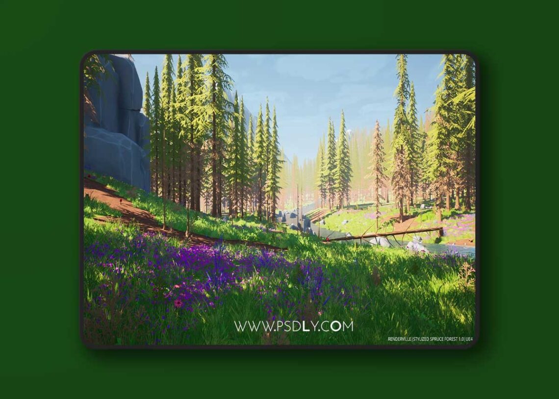 Stylized Spruce Forest (5.7) For Unreal Engine