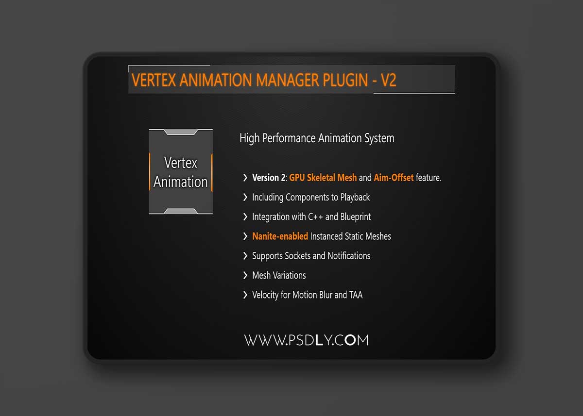 Vertex Animation Manager V2.4 (UE5.7) / V2.2 (UE5.6) For Unreal Engine