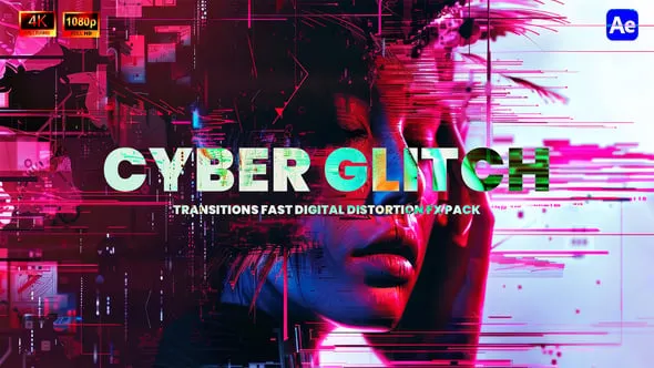 Videohive - Cyber Glitch Transitions – Fast Digital Distortion FX Pack ...
