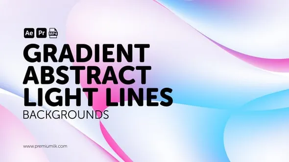 Videohive - Gradient Abstract Light Lines Backgrounds - 61586787