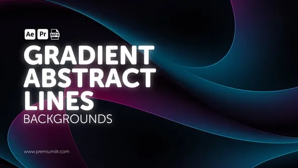 Videohive - Gradient Abstract Lines Backgrounds - 61586804