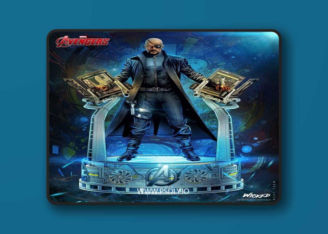 Wicked – Nick Fury Sculpture – 3D Print Model STL